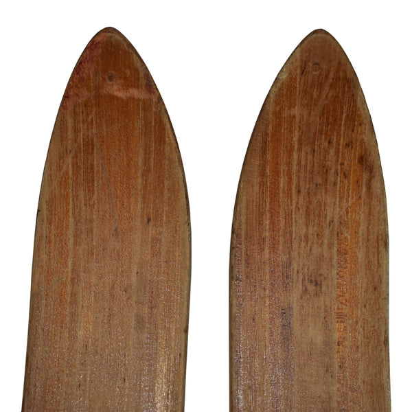 Wooden Skis with Kinzl Three-Spring Cable Bindings - Ski Country ...