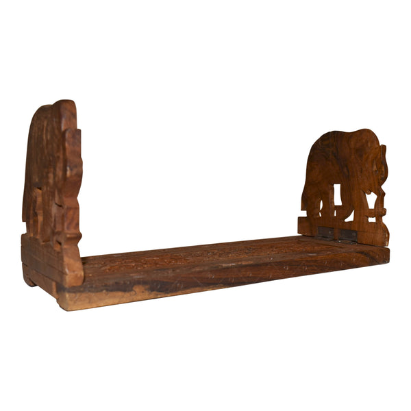 Hand-Carved Elephant Extendable Sliding Bookends - Ski Country Antiques ...