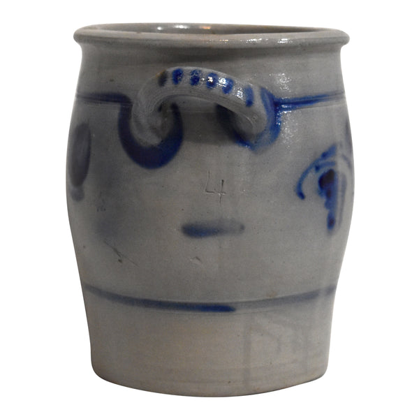 German Westerwald Salt Glazed Stoneware Crock - Ski Country Antiques & Home