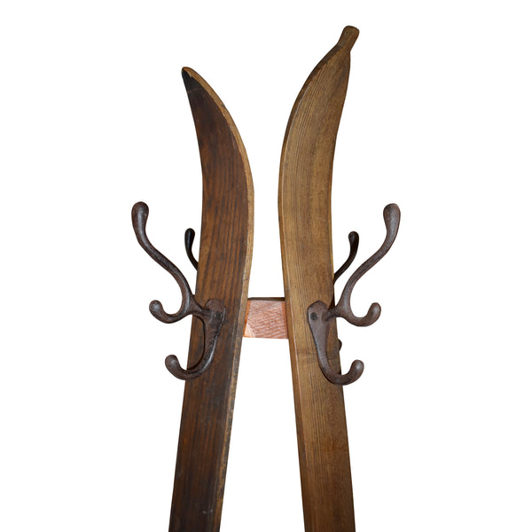 Ski Hall Tree with Ridge Top Skis - Ski Country Antiques & Home