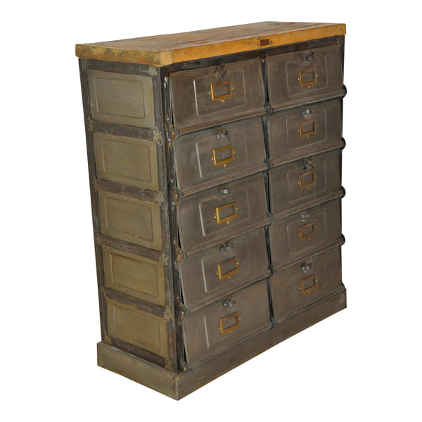 Industrial Postman's Console with Doors - Ski Country Antiques & Home