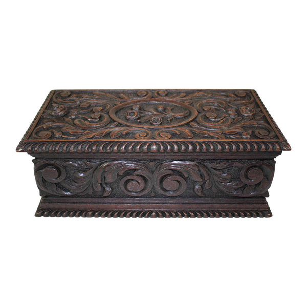 Small Carved Trunk - Ski Country Antiques & Home