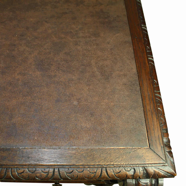 Hunt Desk with Leather Inset Top - Ski Country Antiques & Home