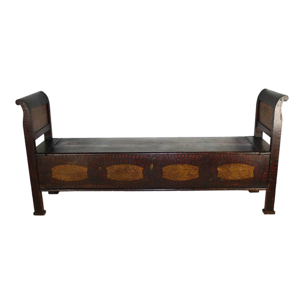 Romanian Sette Bench - Ski Country Antiques & Home