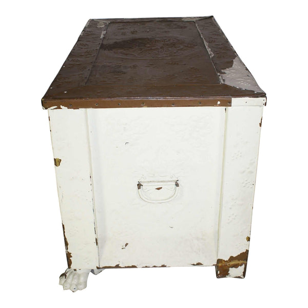 White Metal Trunk - Ski Country Antiques & Home