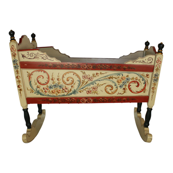 Dutch Hand Painted Cradle - Ski Country Antiques & Home
